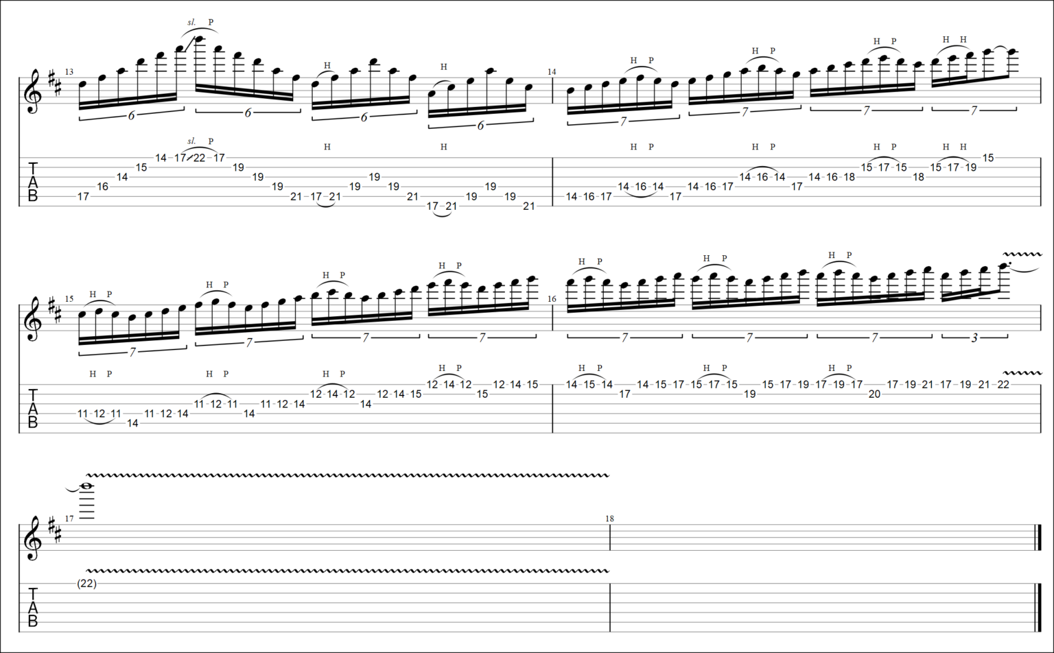 【TAB】Jason Becker/ Altitudes Sweep Arpeggios Practice ジェイソン･ベッカー アルチテ ...
