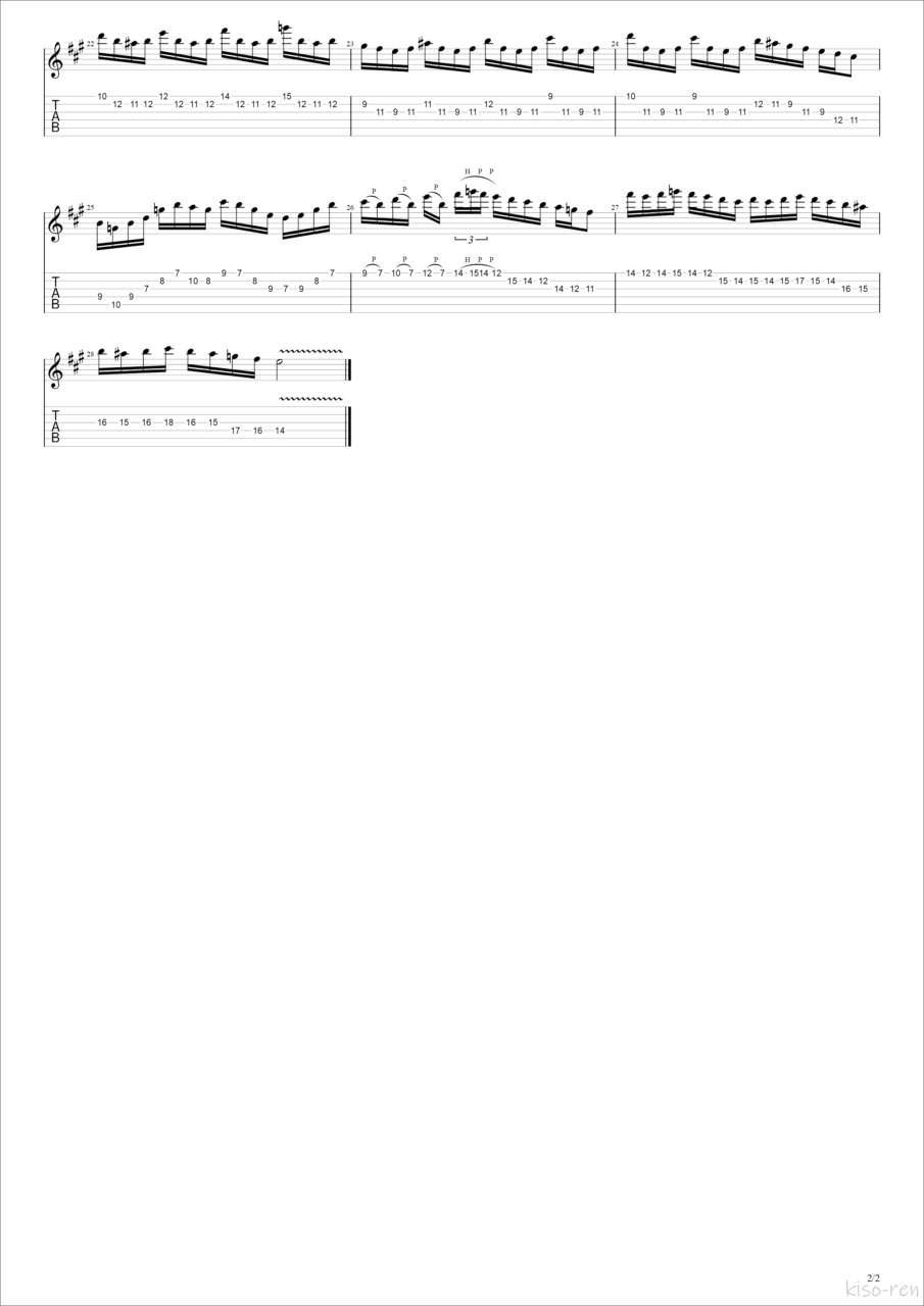 【TAB】Seven / Symphony X Guitar Intro Michael Romeo シンフォニーX マイケルロメオ セブン ...
