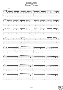 Panic Attack TAB / Dream Theater John Petrucci パニックアタック ギター ジョンペトルーシ ...