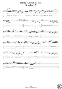 【TAB】Inferno (Unleash the Fire) / Symphony X Intro Guitar Michael Romeo ...